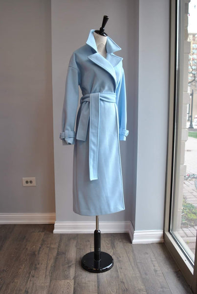 LIGHT BLUE SPRING OVERSIZED COAT – Le Obsession Boutique